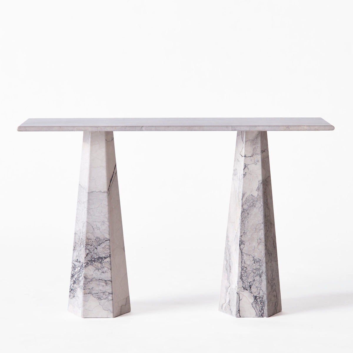 Hexagon Console Table Albanian Grey – Dusty Deco
