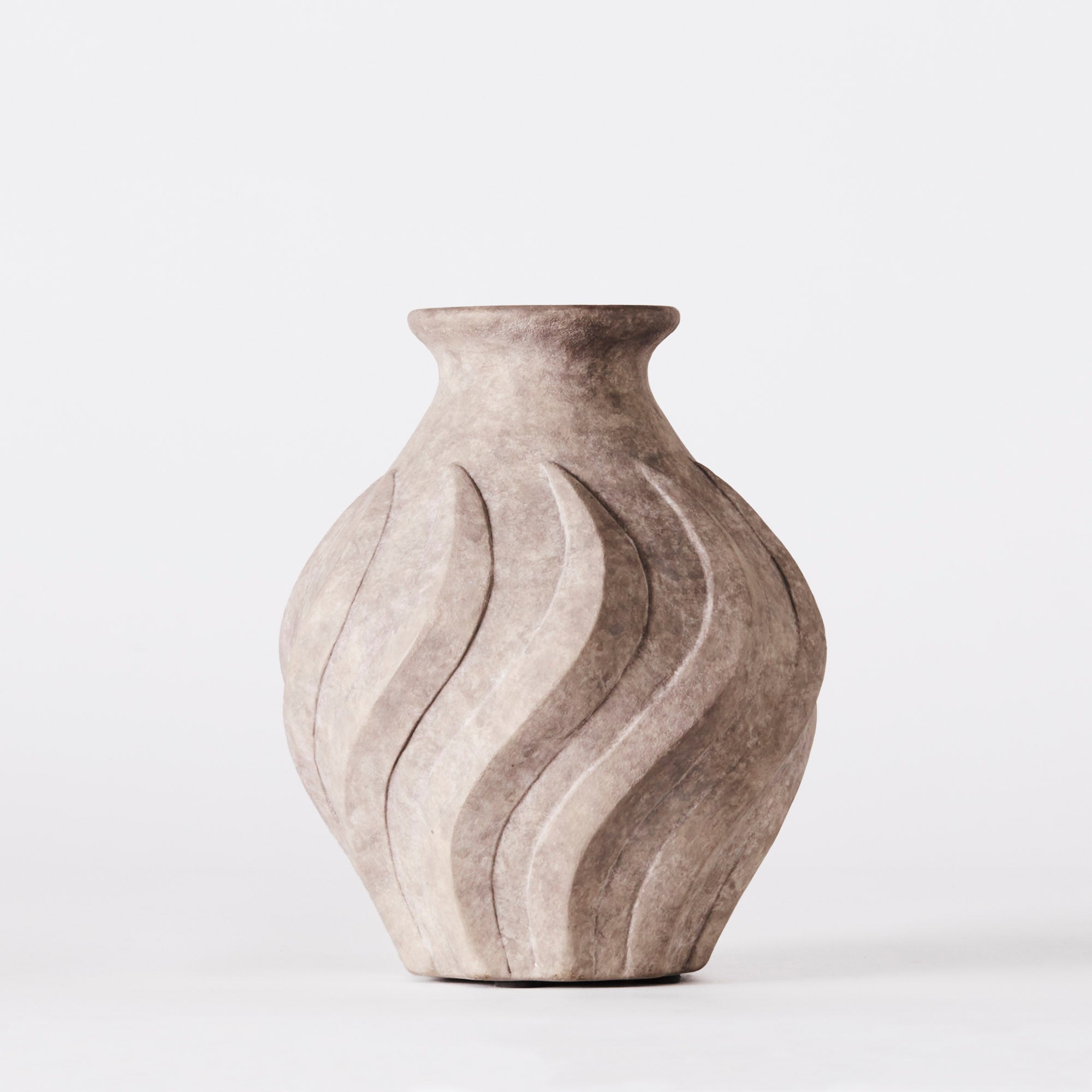 Swirl Vase Small Grey – Dusty Deco