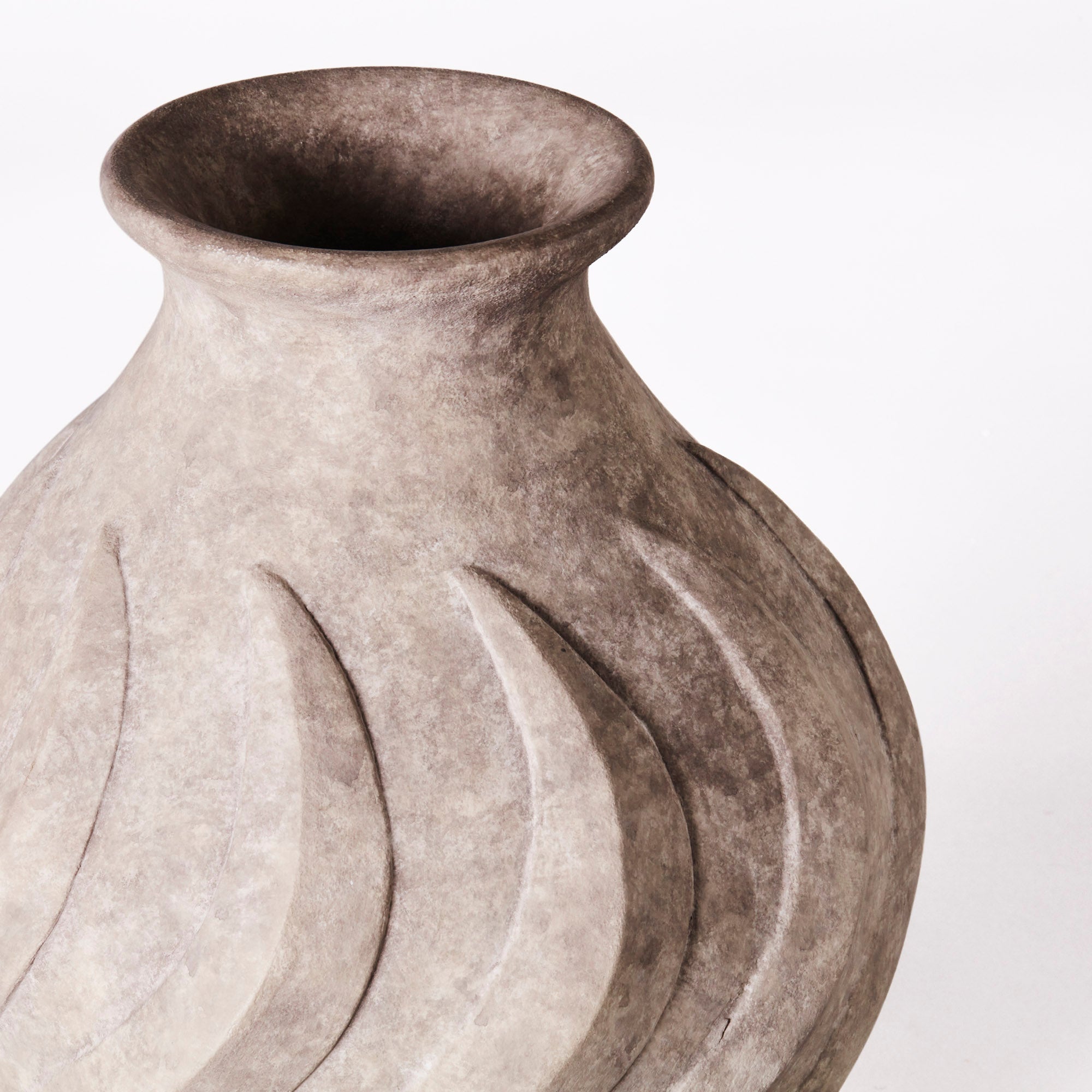 Swirl Vase Small Grey – Dusty Deco