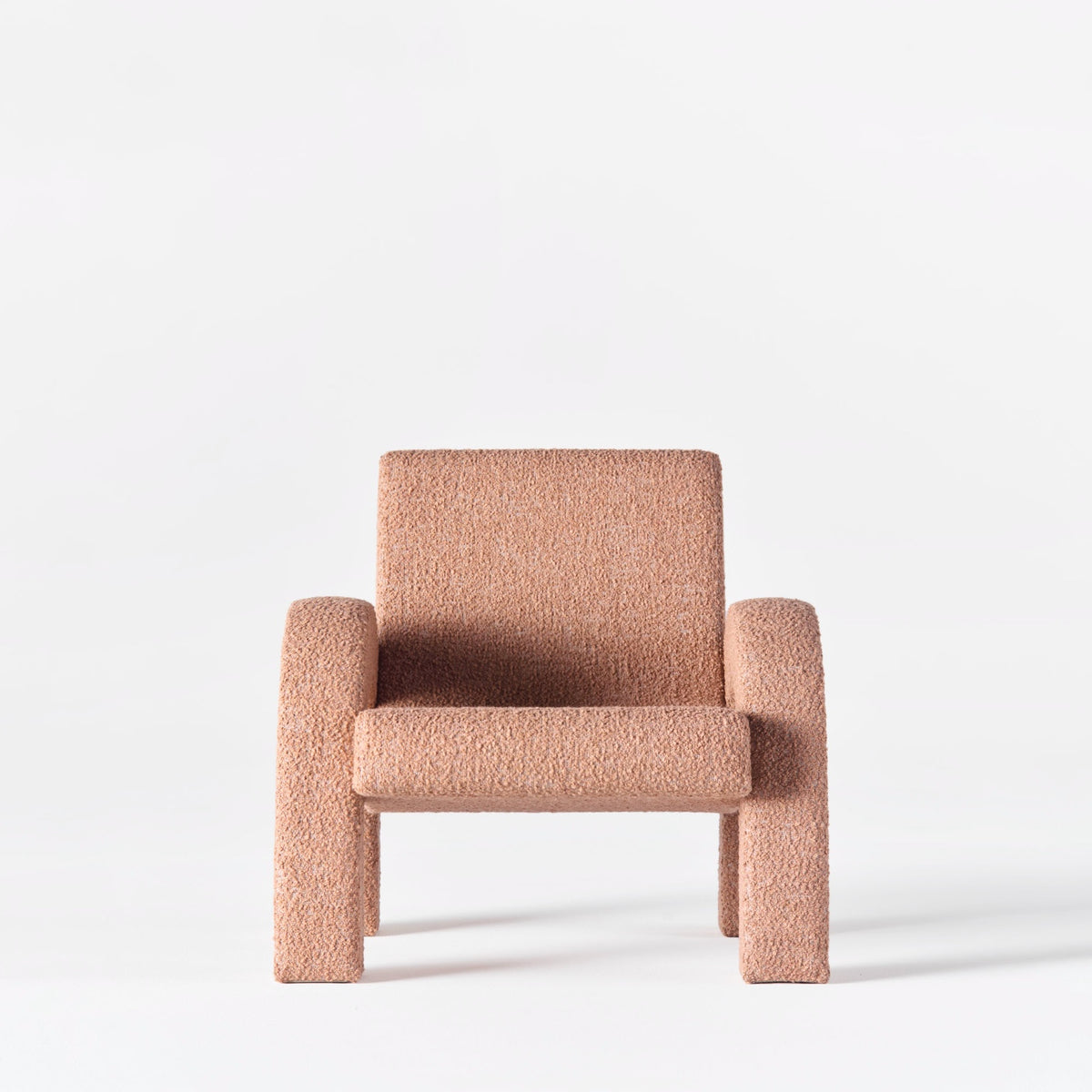 Arco Lounge Chair Small Boucle Pink – Dusty Deco
